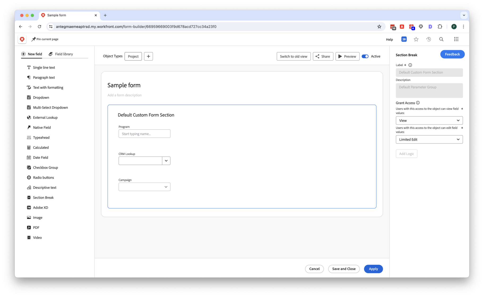 Deep dive into the new Form Designer of Adobe Workfront - antegma